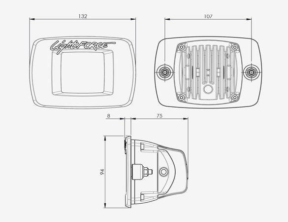 Lightforce ROK 40 LED Utility Light Ultra Flood Flush Mount