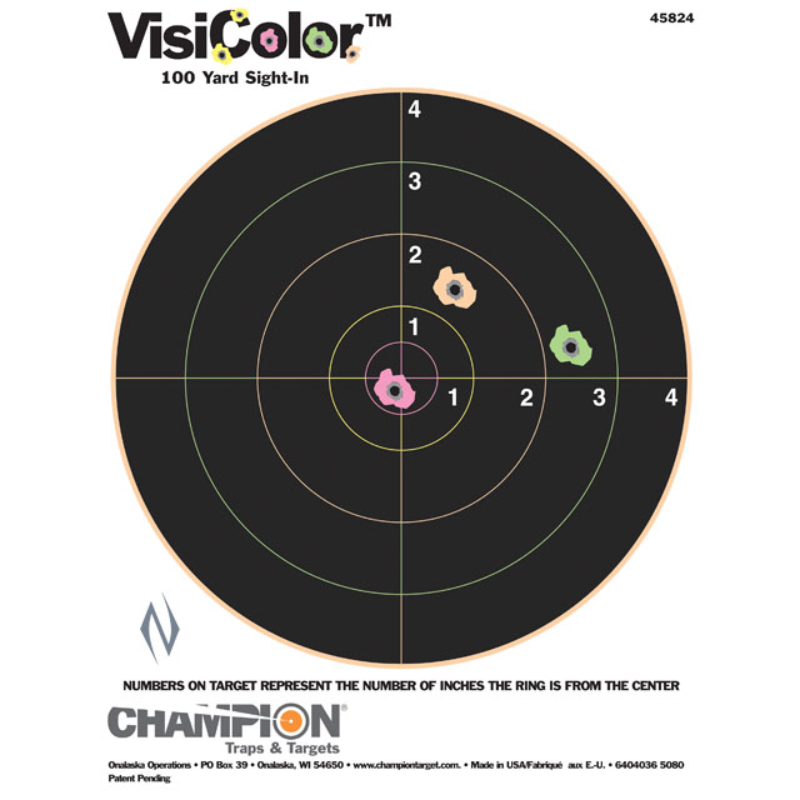 CHAMPION TARGET VISICOLOR 8" BULLS 10 PACK