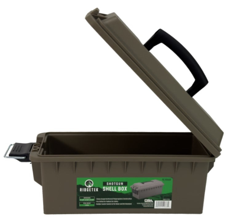 Ridgetek Shotgun Shell Box Dark Earth | Gunforce Australia