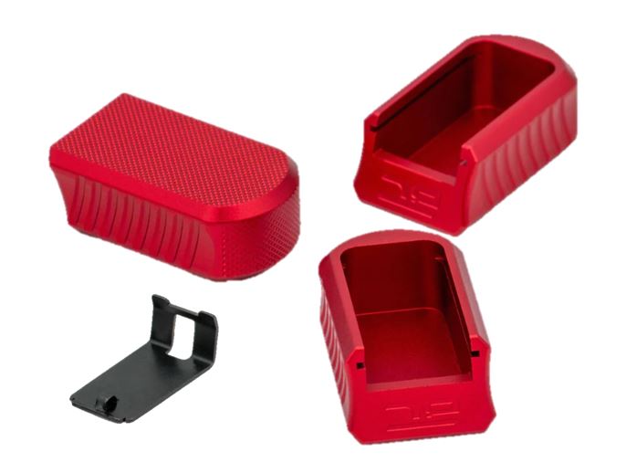BOSS COMPONENTS CZ SHADOW 2 MECGEAR EXTENDED BASEPAD ALUMINIUM + CLIP RED