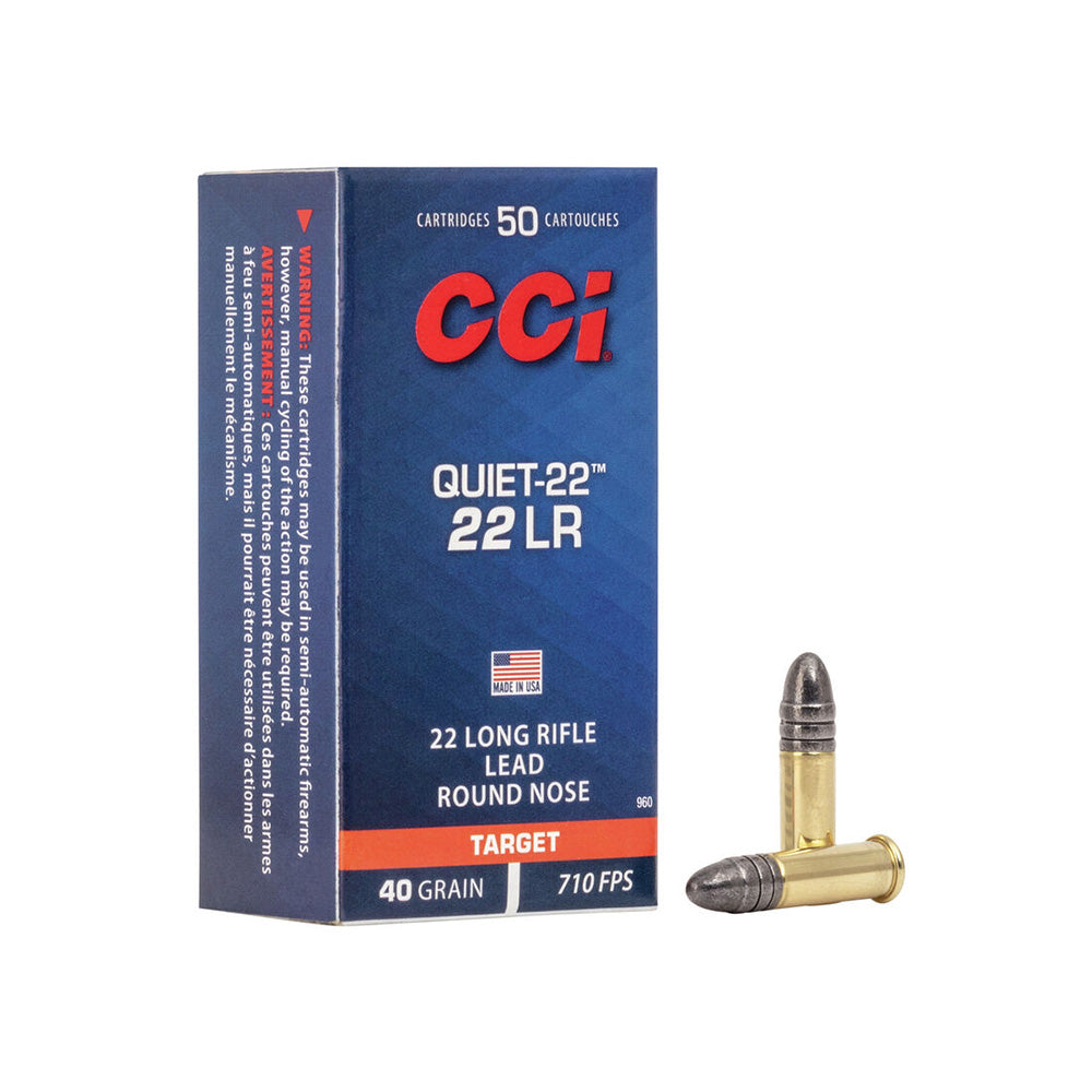 CCI 22LR QUIET 40GR LRN 710FPS • Pack 50 - Brick Price $95.00